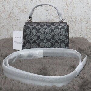 Coach | Bags | Coach Lysa Top Handle Bag In Signature Metallic Canvas ...